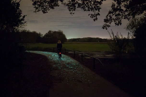 These Glow In The Dark Bicycle Paths That Are Charged By The Sun